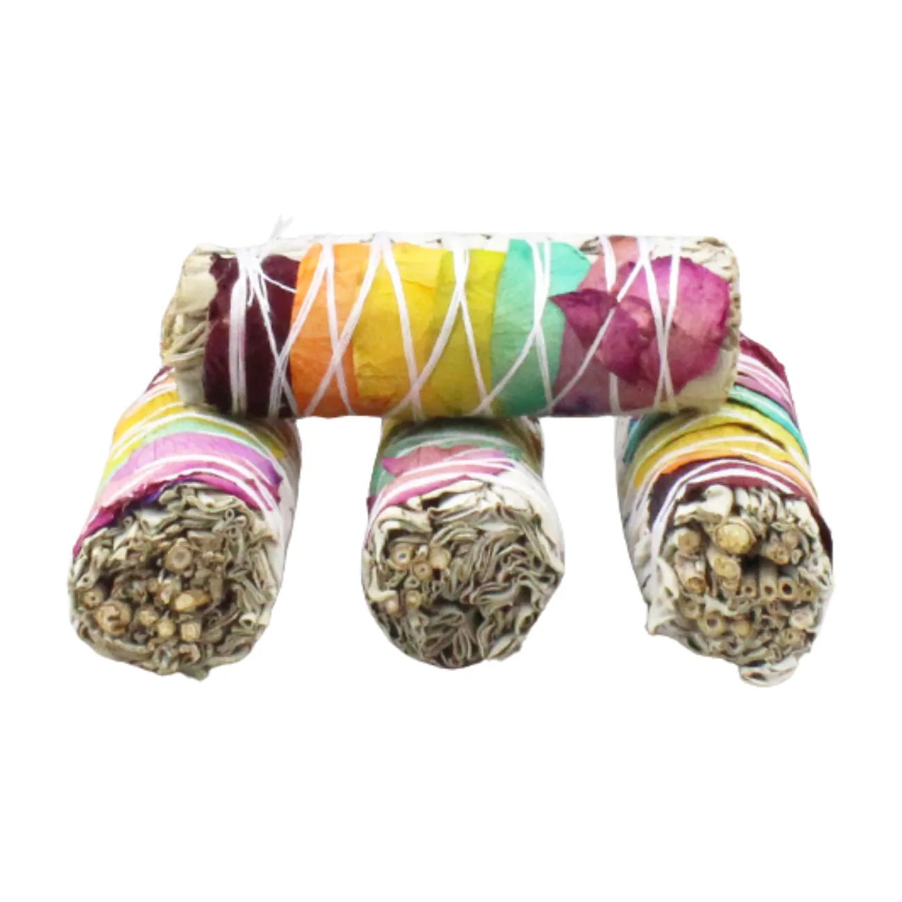 Indian Connection 7 Chakras & White Sage Smudge Stick 4 Inch – Eco ...