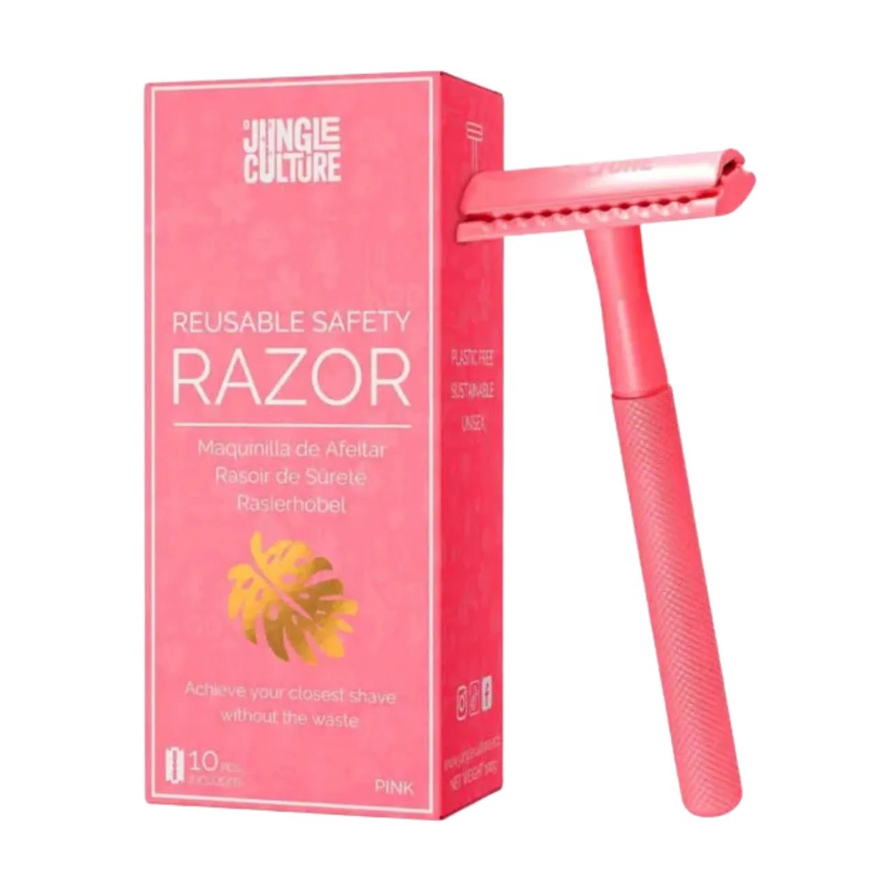 Hot Pink Safety Razor | Eco-Friendly Reusable Shaving – Eco Natural ...